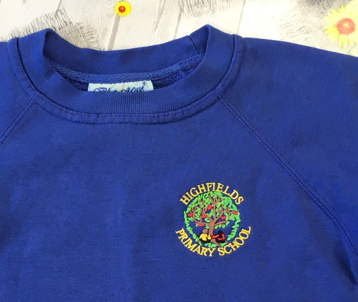 Highfields Primary School Logo Royal Blue Jumper - Preloved – Growth Spurtz